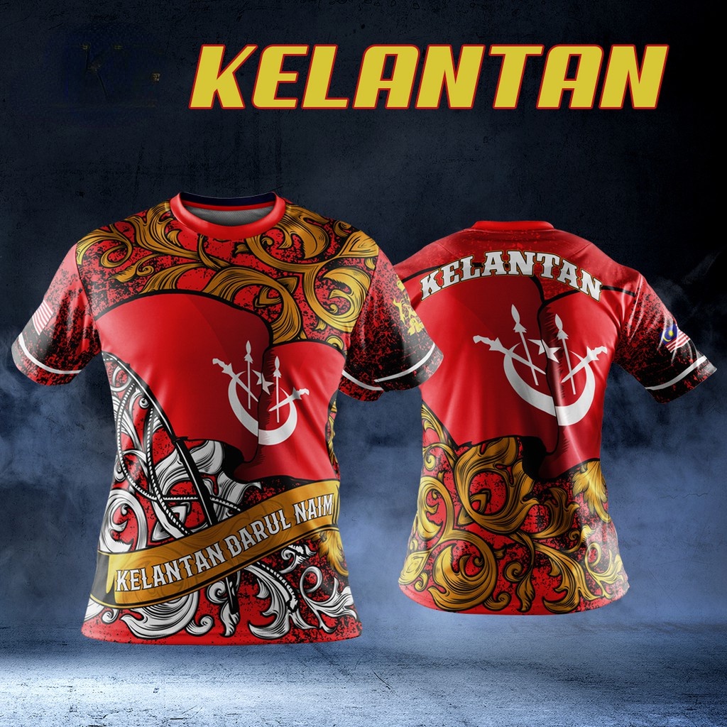 [READY STOCK] 2022 JERSI KELANTAN / BAJU KELANTAN / BAJU SUKAN / BAJU ...