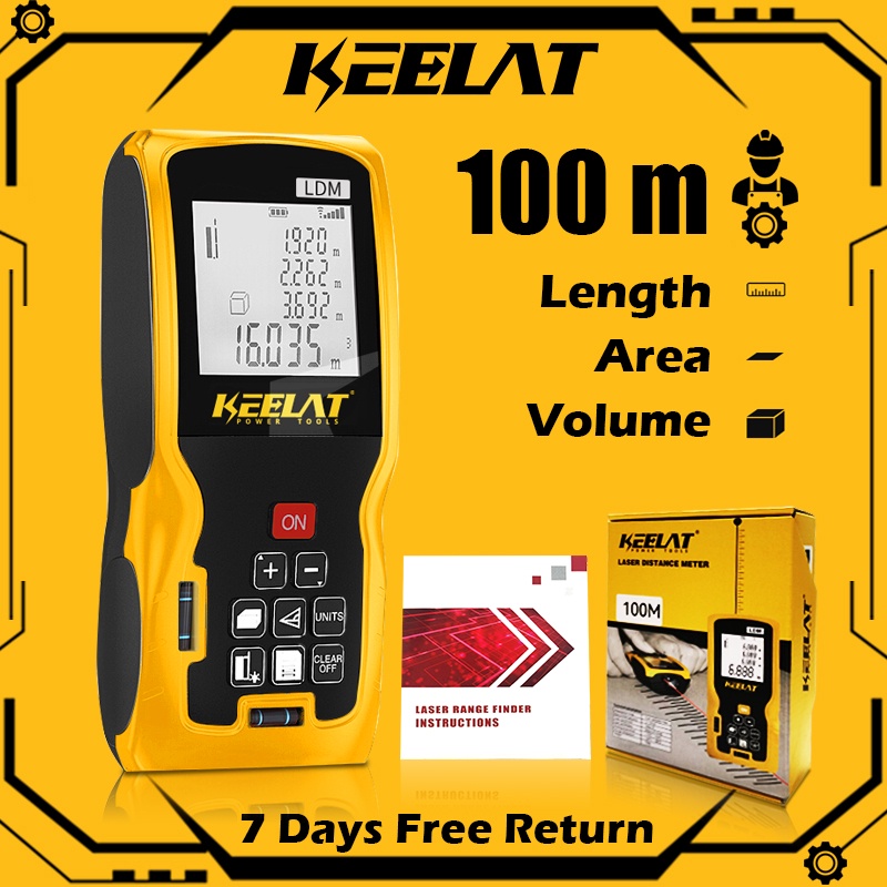 KEELAT 100 Meters Infrared Digital Laser Rangefinder Portable Laser Accurate Distance Meter ...