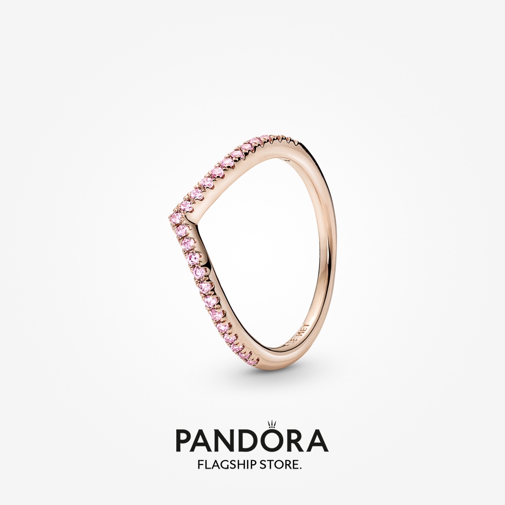 Pandora 14k Rose Gold-Plated Timeless Wish Sparkling Pink Ring | Shopee ...
