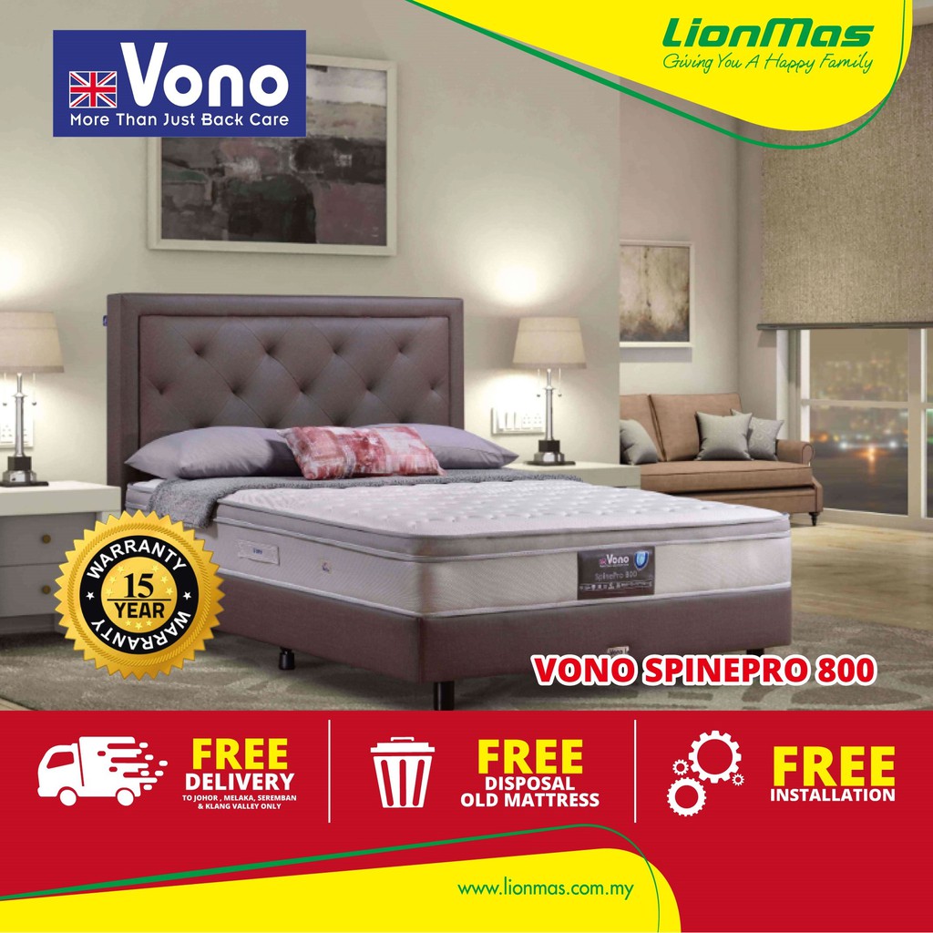 Vono Spinepro 800 Back Care Mattress - Ultra Lumbar Support [Free 2 ...