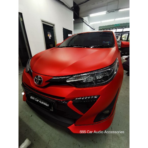 Matte Chrome Red Satin Vinyl Film 1 Roll Sticker for 1 full Car wrap 1 ...