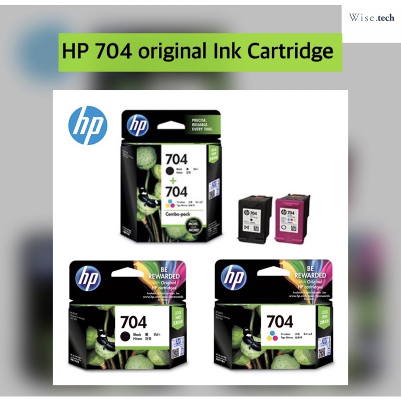 HP 704 Black/Tri-Color/Combo Original Ink Advantage Cartridge | Shopee ...