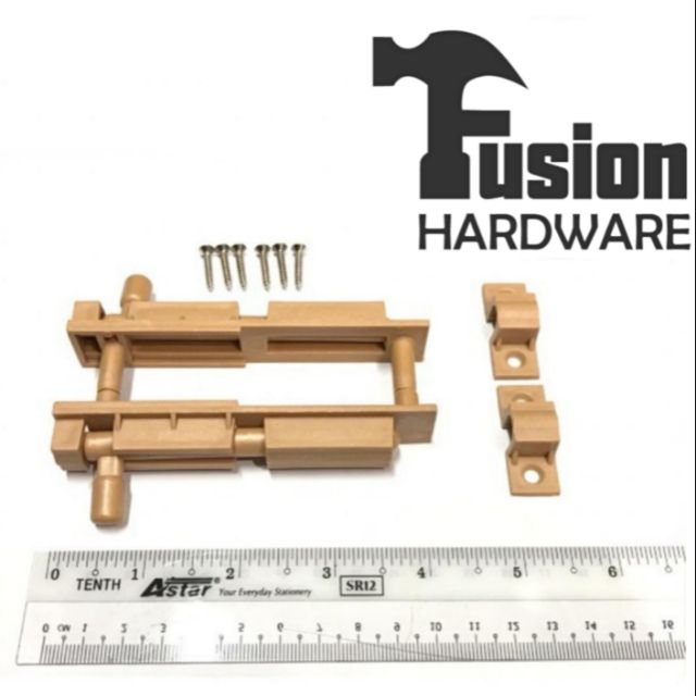 Plastic pvc door lock 2 in 1 selak pintu | BeeCost