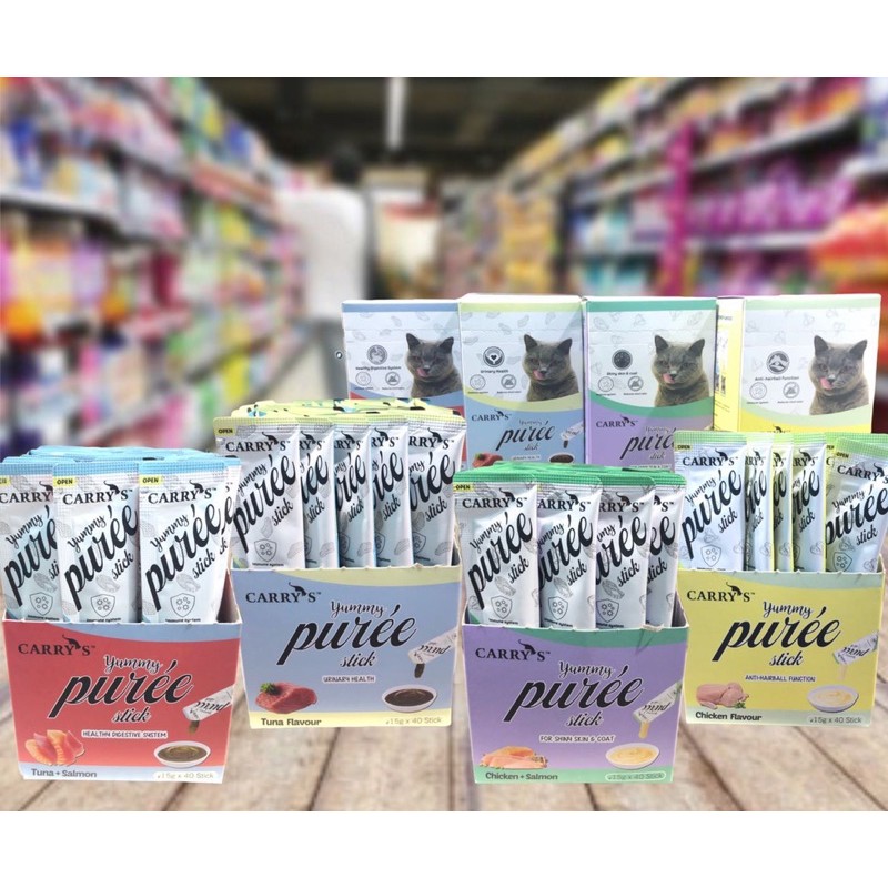 Carry’s Yummy Puree Stick For Cat ( 15g ) Various Flavour | Shopee Malaysia