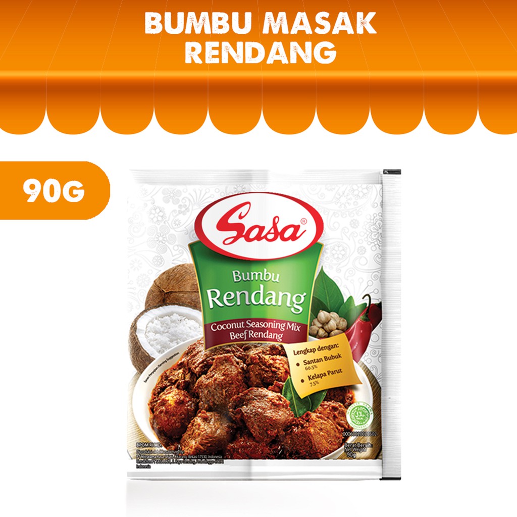 SASA Complete Rendang Seasoning 90g / SASA Bumbu Rendang 90g | Shopee ...