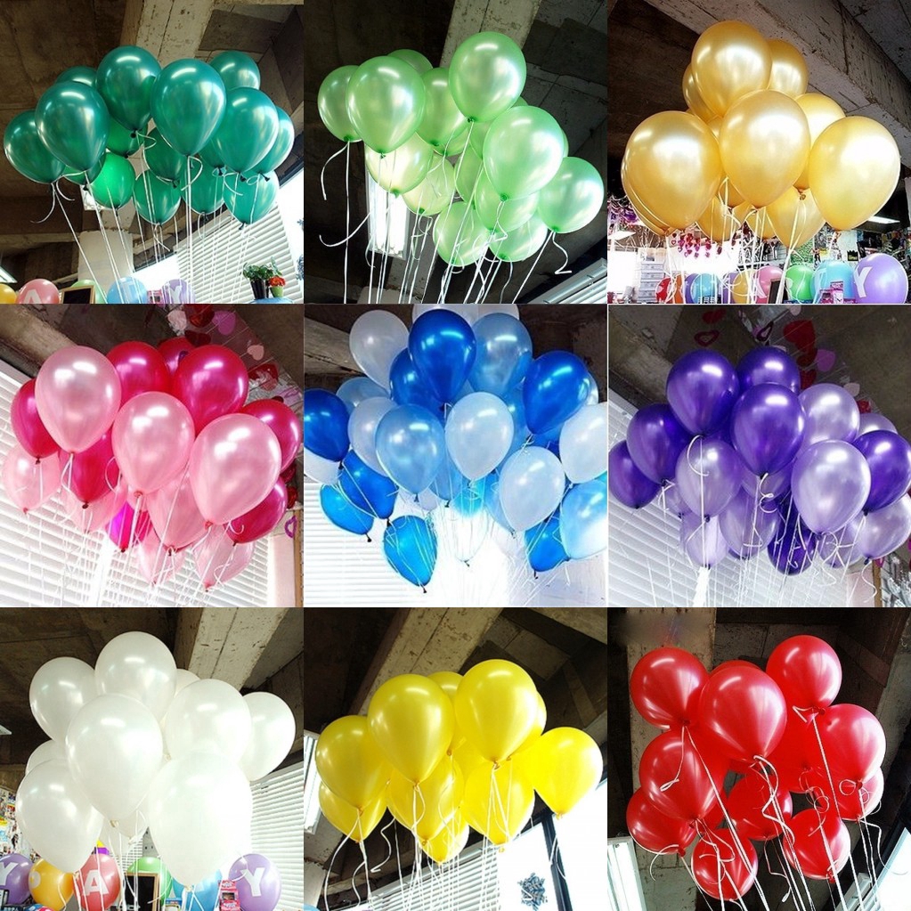 100pcs10inch Round Latex Pearl Balloon Birthday Decoration Wedding ...