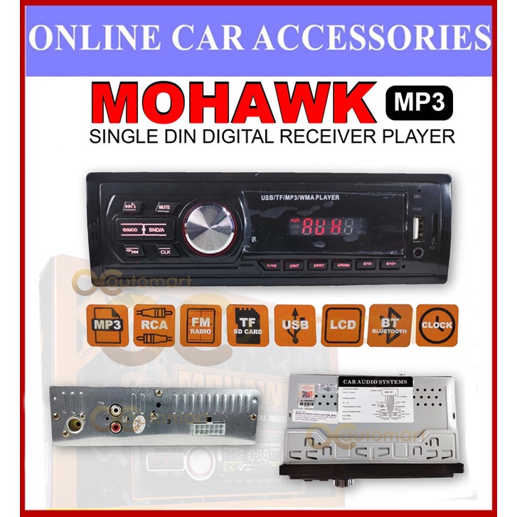 Mohawk or Roadmark or other Single Din USB MP3 SD AUX FM Radio Car ...