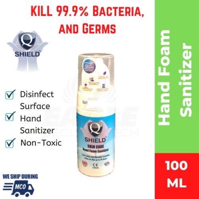 Q Shield 24 Hours Protection Foam type Hand Sanitizer | Shopee Malaysia