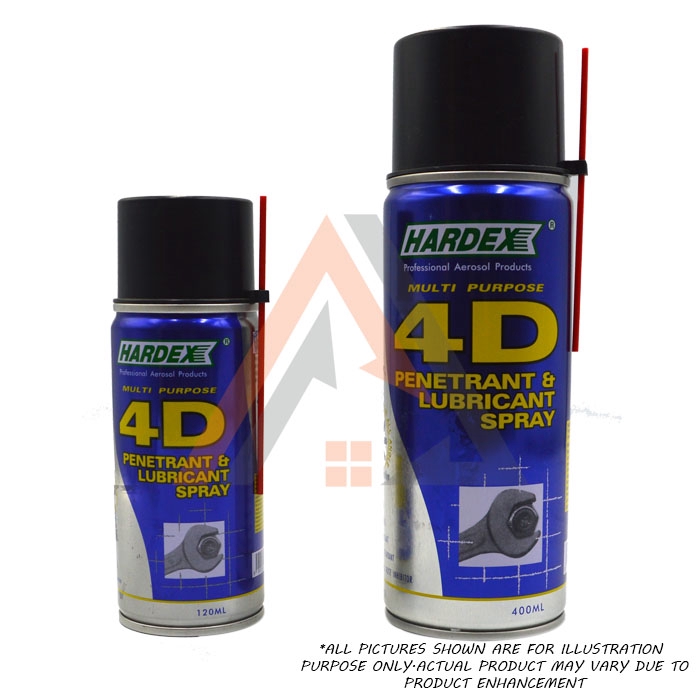 HARDEX 4D Penetrant & Lubricant Oil Anti Rust Spray | Shopee Malaysia