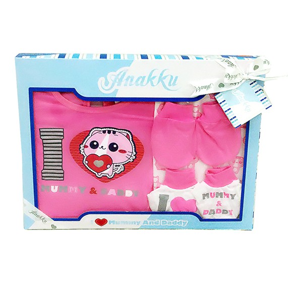 Anakku Baby Girls' Gift Set - Pink (4 Pcs) | Shopee Malaysia