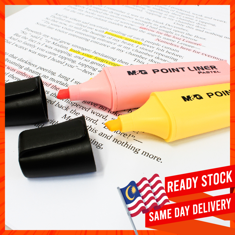 [OVV] M&G Pastel Highlight Marker Pen Point Liner Yellow Orange Pink ...