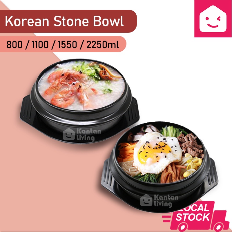 800ML 1100ML 1550ML Korean Dolsot Korean Stone Bowl Sauna Mee Clay Pot ...