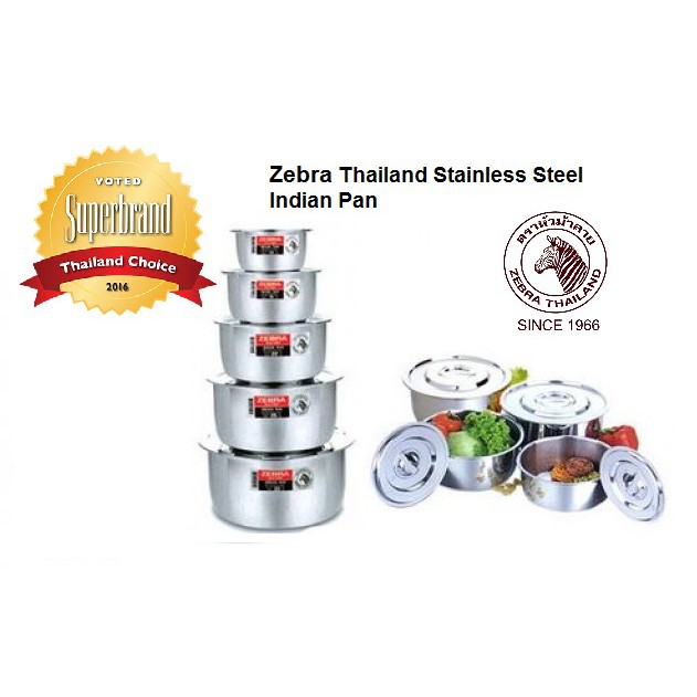 Zebra Thailand Stainless Steel Indian Pan 14 cm- 32 cm | Shopee Malaysia