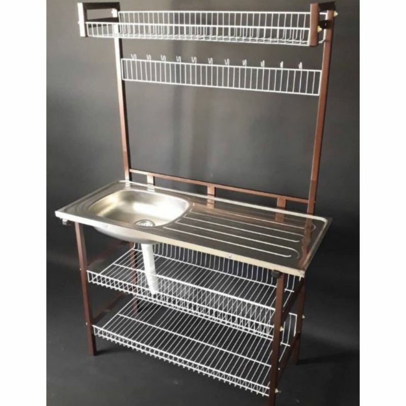3V Wash basin / kitchen rack sink with rack / rak sinki /rak pinggan ...