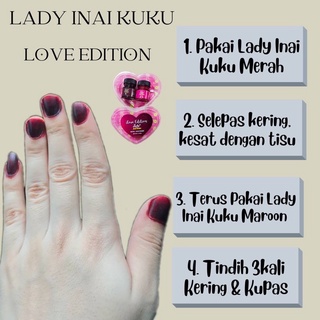 INAI WARNA MAROON ( WARNA KEKAL TAK LUNTUR ) | Shopee Malaysia