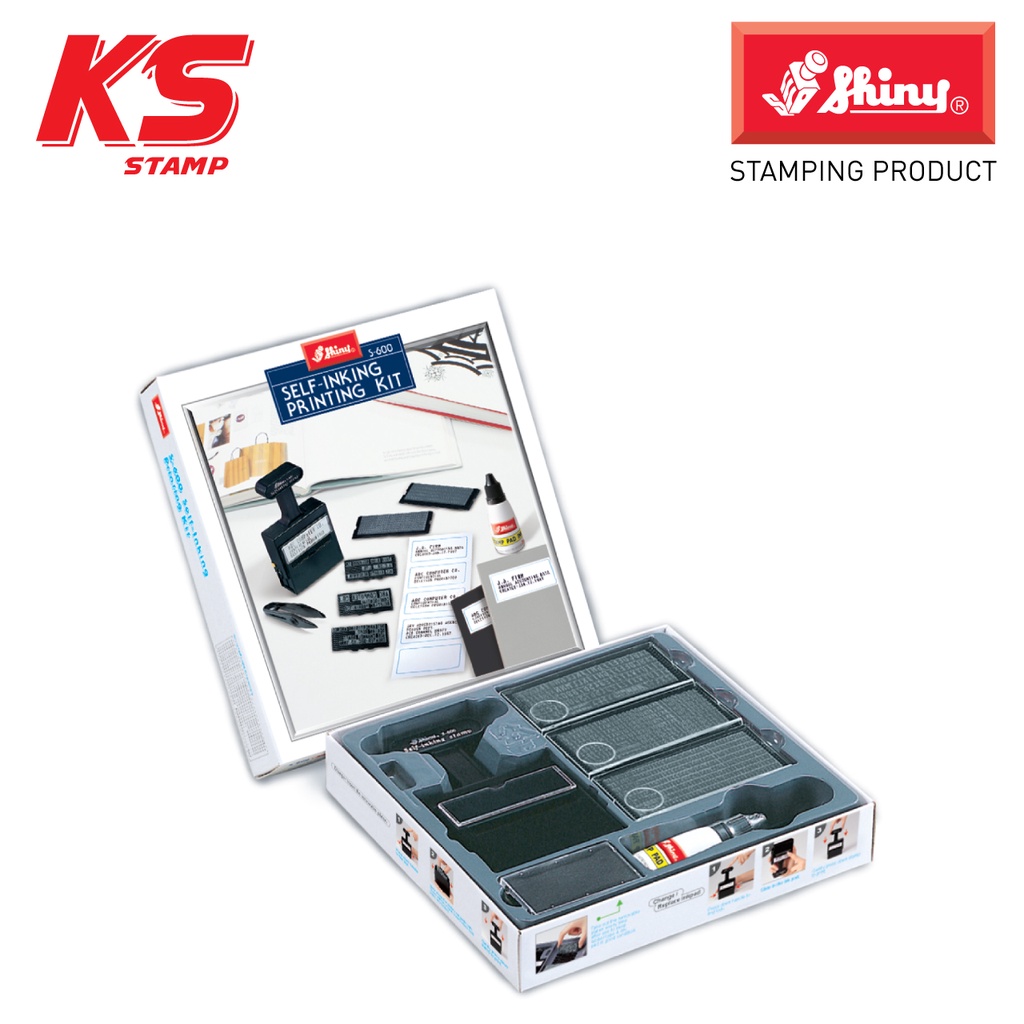 Shiny S-600 Self Inking Printing Kit D.I.Y Set (22 x 58mm) | Shopee ...