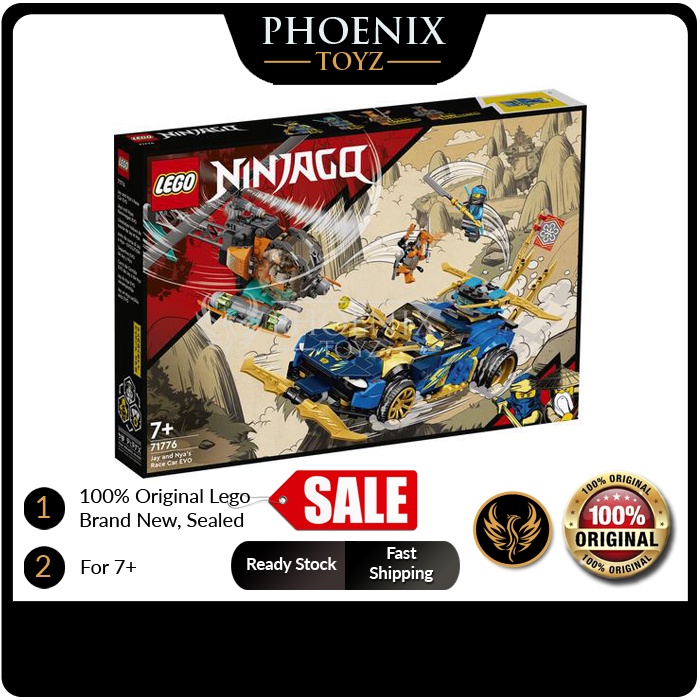 [PhoenixToyz] 100% ORIGINAL LEGO Ninjago 71776 Jay and Nya Race Car EVO ...
