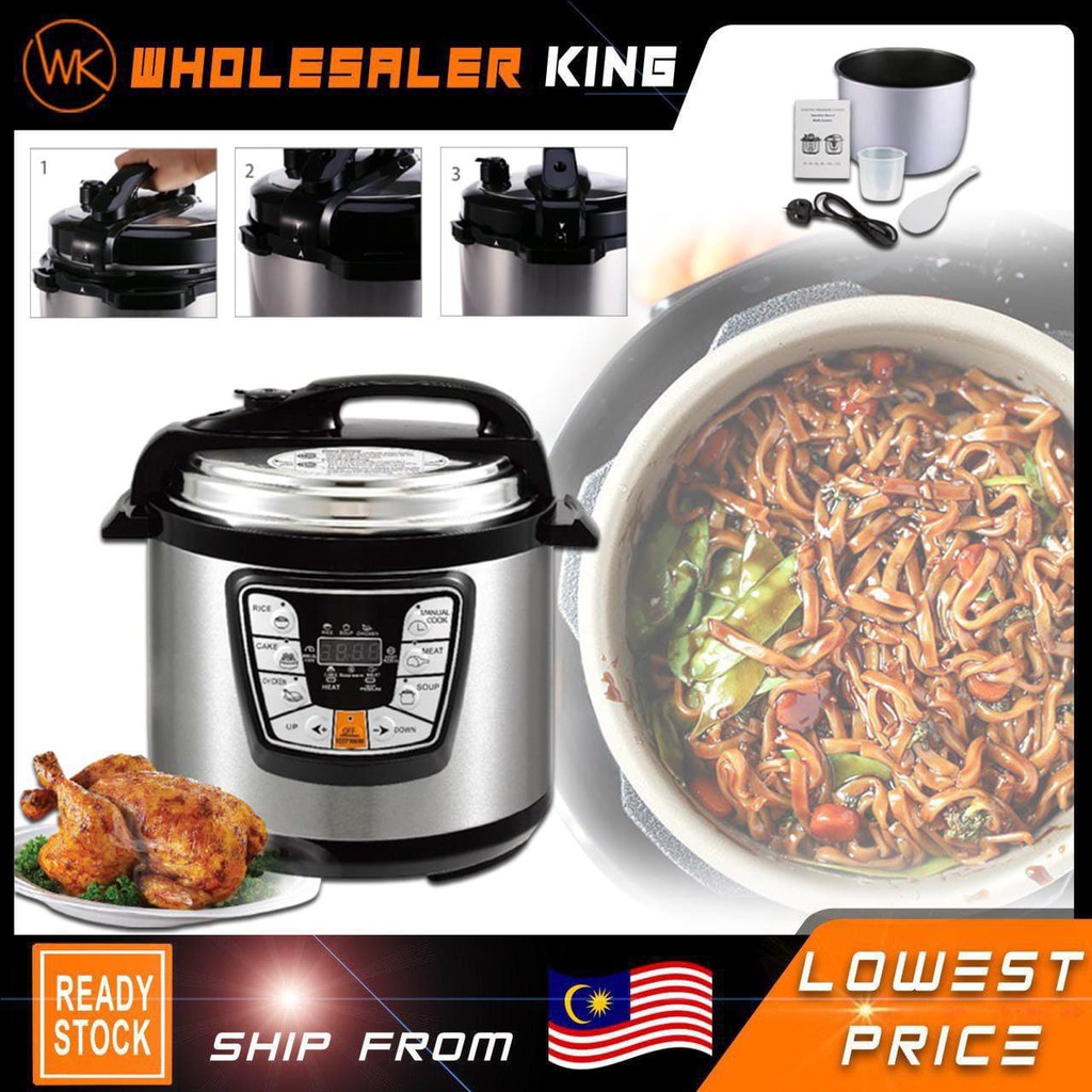 Electric Presure Cooker Iskra Timer Rice Cook 6L | Shopee Malaysia