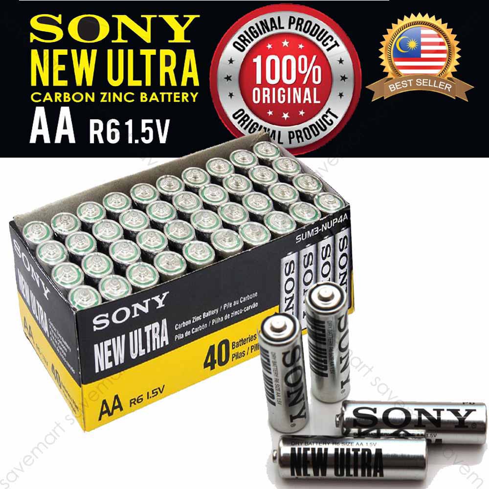 Original Sony New Ultra AA Batteries Carbon Zinc Battery 4PCS | Shopee Malaysia