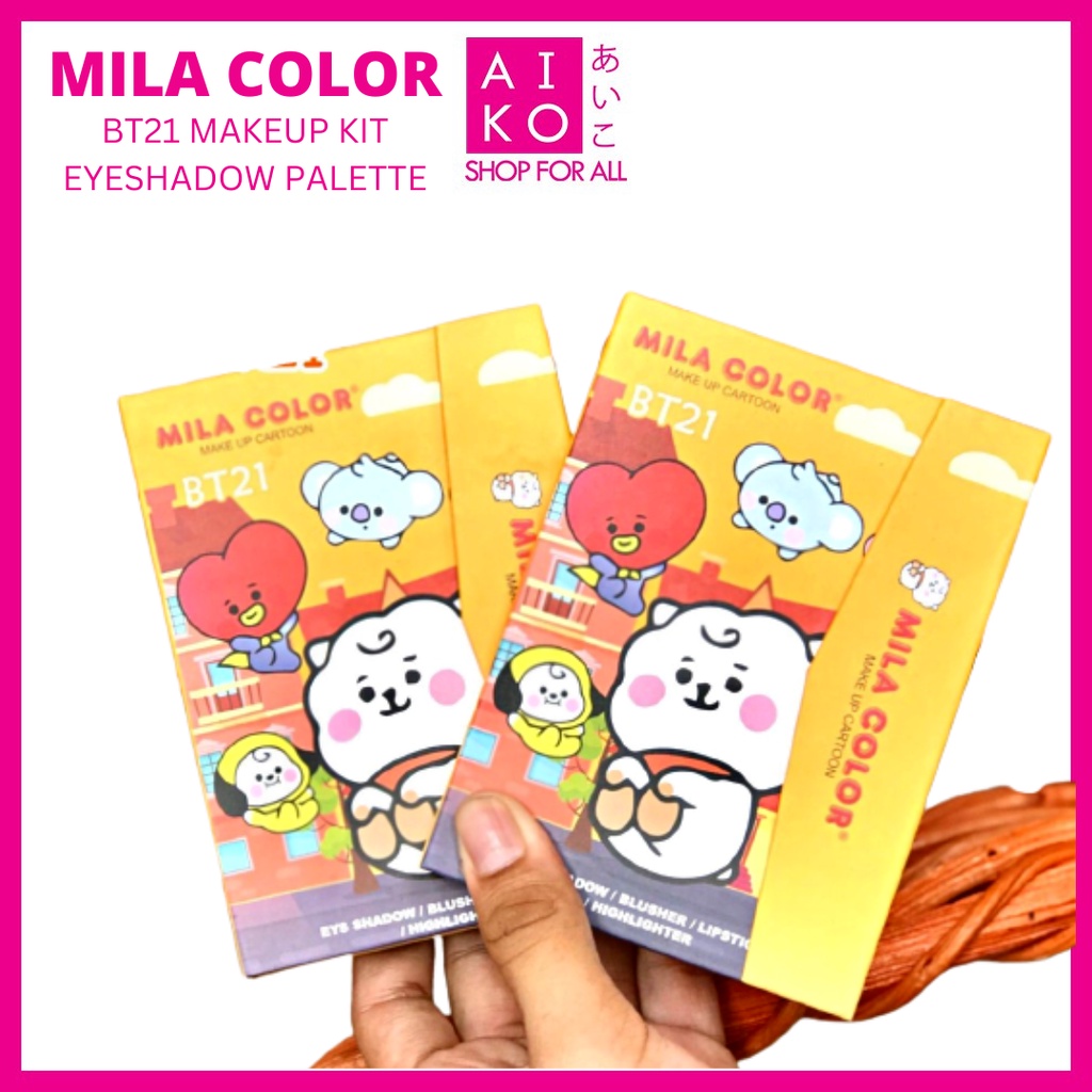 (AIKO) MILA COLOR BT21 MAKEUP KIT /EYESHADOW PALETTE 1 PCS (MC5037 ...