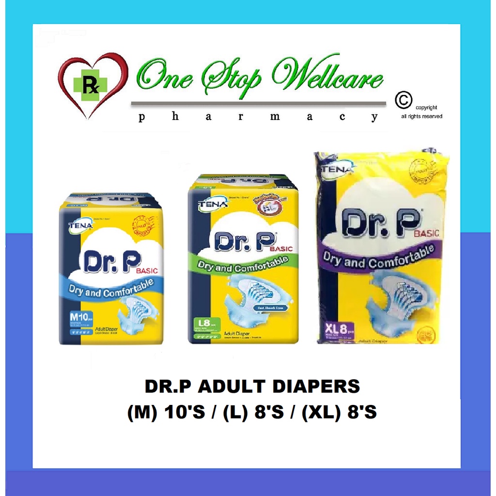 DR.P ADULT DIAPERS (M) 10'S / (L) 8'S / (XL) 8'S | Shopee Malaysia