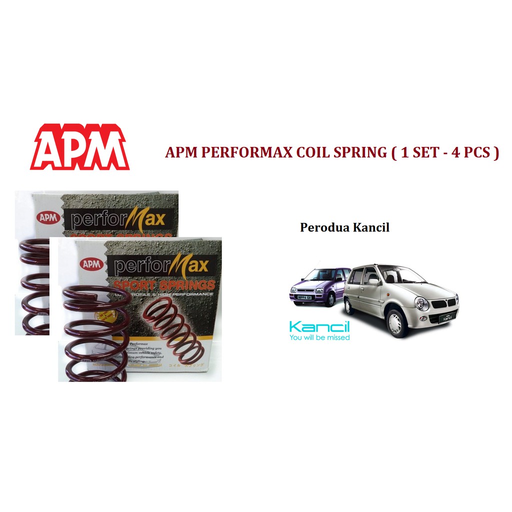 Perodua Kancil APM Performax Sport Coil Spring Suspension Set | Shopee ...