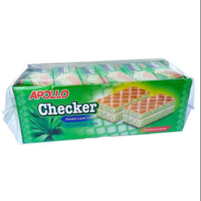 Apollo Checker Pandan Layer Cake (18g x 24 pcs) | Shopee Malaysia