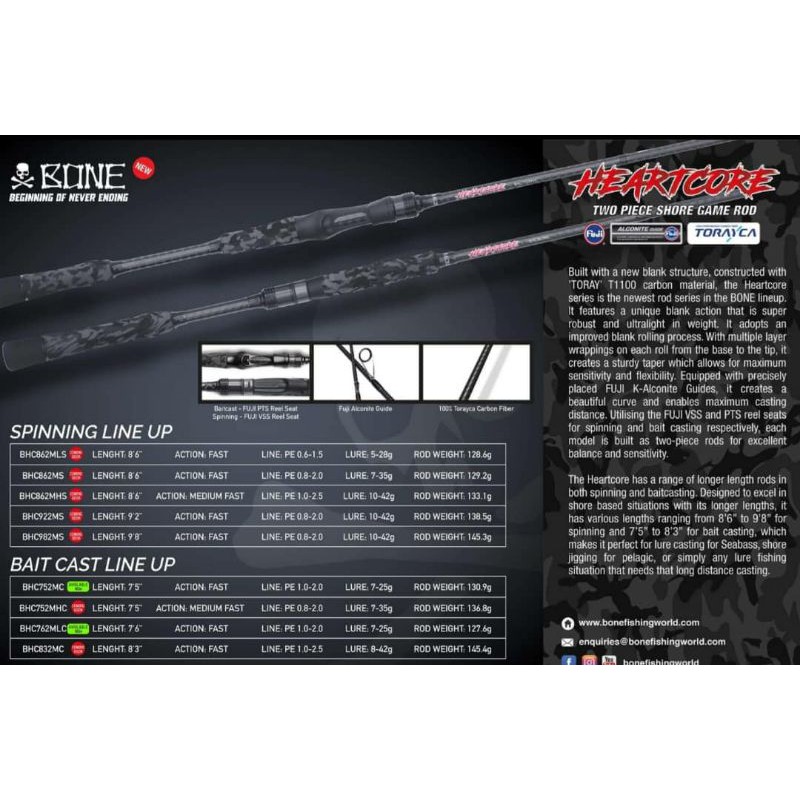 Bone Heartcore Fishing Rod | Shopee Malaysia