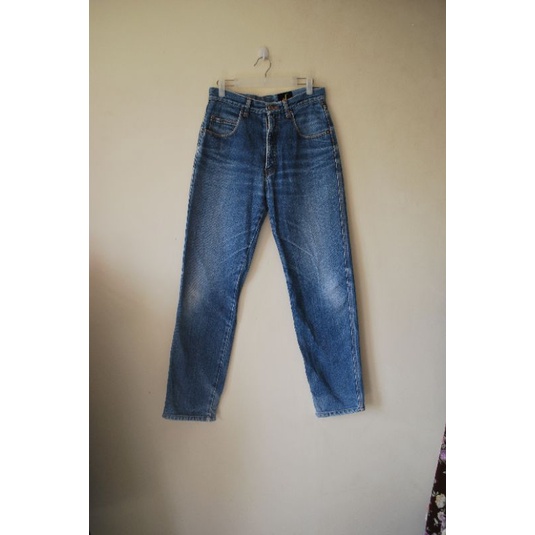 VINTAGE MR JUNKO JEANS LIGHT BLUE WHISKERS WASH JEANS WITH BACK ...