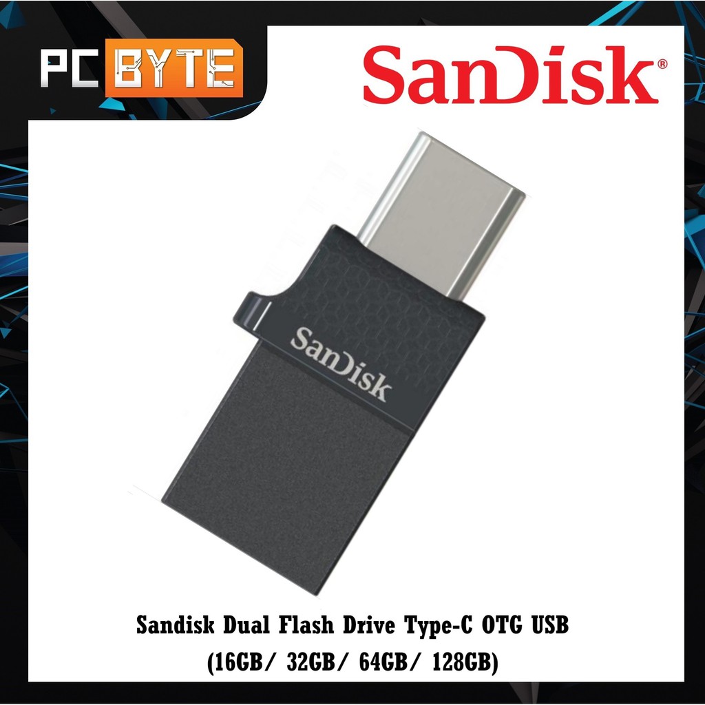 Sandisk Dual Flash Drive Type-C OTG USB (16GB/ 32GB/ 64GB/ 128GB ...