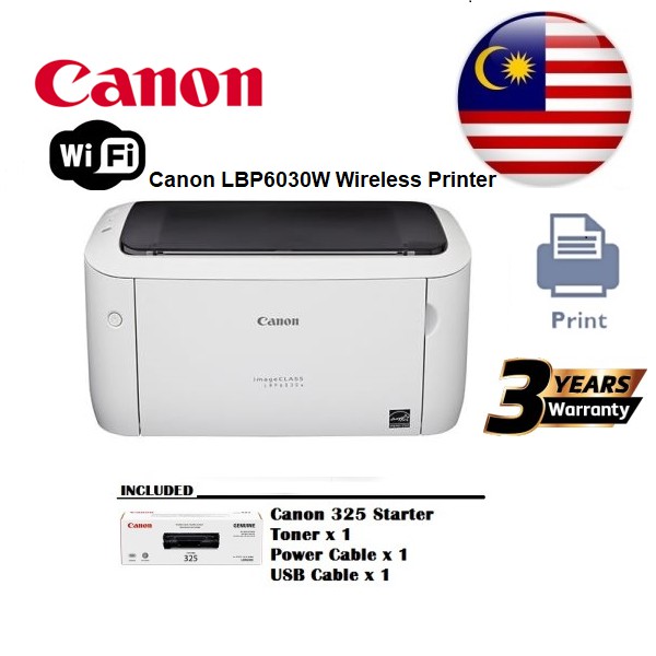 Canon ImageCLASS Mono Laserjet LBP6030W 6030W WIFI Printer LBP6030 Canon 325 HP107W HP107A HP ...