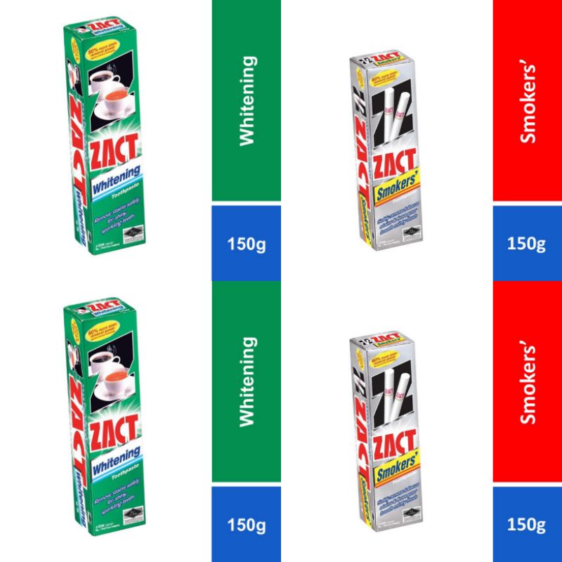 -Ready Stock-(150g large) ZACT Whitening Toothpaste ZACT Smokers ...