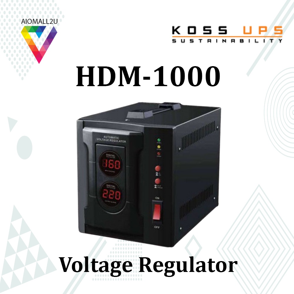 KOSS HDM-1000 Heavy duty Automatic Voltage Regulator (AVR) | Shopee ...