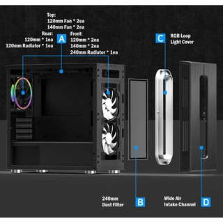 INVASION M5 RGB MATX GAMING CASING TEMPERED GLASS | Shopee Malaysia