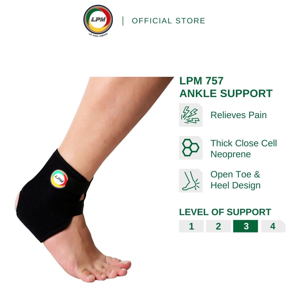 LPM Ankle Guard 757 Ankle Support Thick Neoprene Open Toe & Heel Design ...