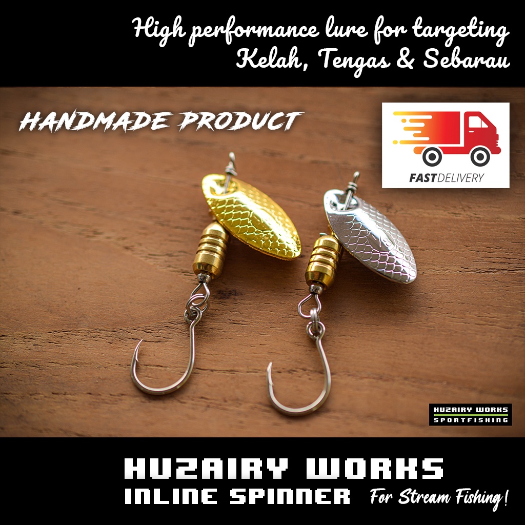 Huzairy Works Inline Spinner / Custom Handmade Lure for Stream Fishing ...