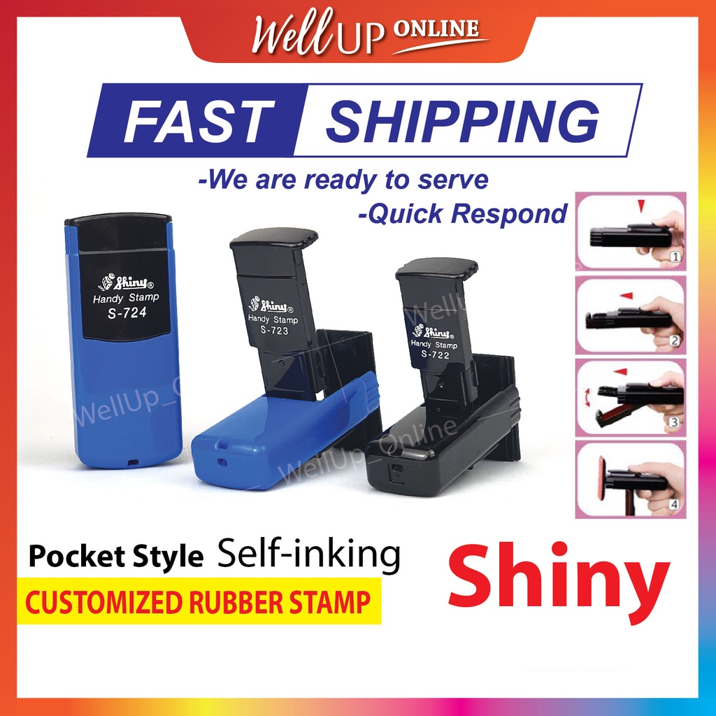 Rubber Stamp Cop Pocket Cop Guru Cop Jururawat Cop Company - Shiny (Handy Stamp) Self-inking ...