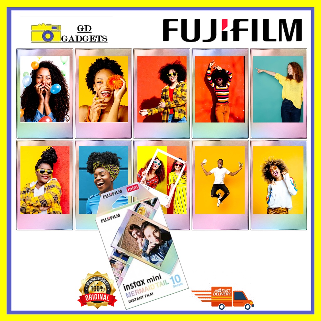 Fujifilm Instax Mini Mermaid Tail Mini Film (10-Sheet) Instant Film ...