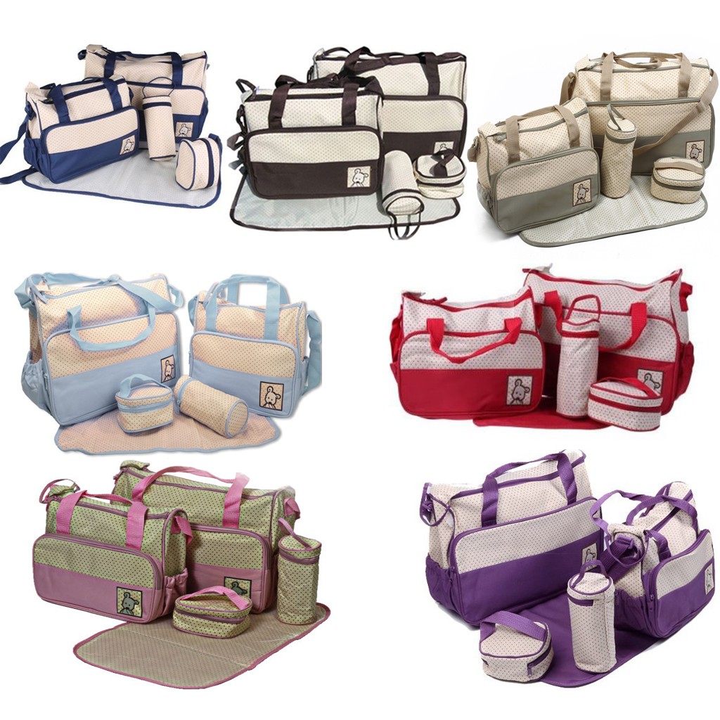 5 In 1 Diaper Baby Mummy Bags Pampers Bayi Dan Ibu | Shopee Malaysia