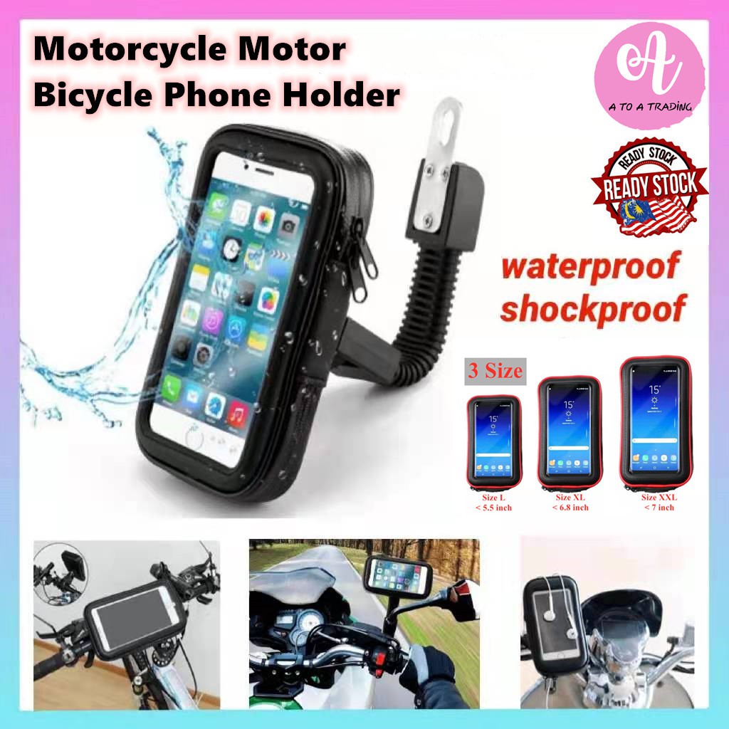 🇲🇾💖Ready Stock💖🇲🇾Motorcycle Mobile Waterproof Phone Holder Bicycle ...