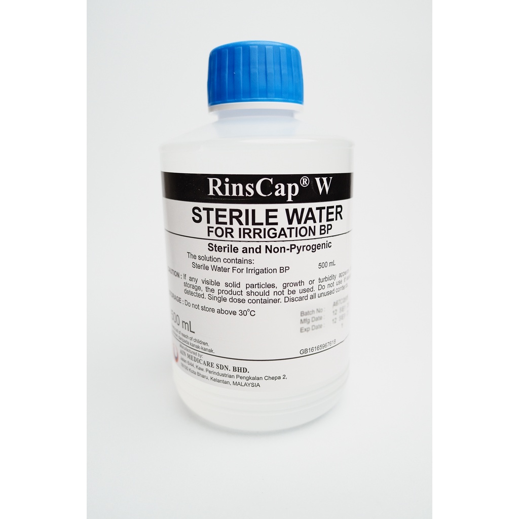 RINSCAP STERILE WATER FOR IRRIGATION SOLUTION BP 500ml | Shopee Malaysia