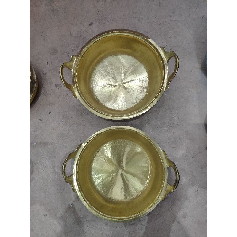Kuali Tembaga asli Terengganu/ Periuk tembaga saiz 10.5inci | Shopee ...