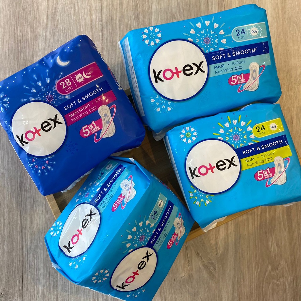 KOTEX PADS SOFT & SMOOTH MAXI NIGHT 8 PADS / MAXI 10 PADS / MAXI 8 PADS ...