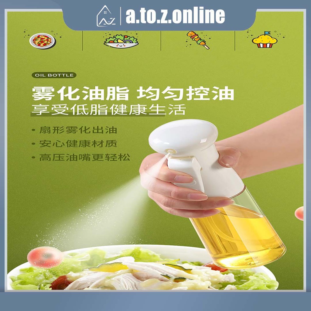 Atomized injector bottle kitchen edible oil spray bottle home oil ...