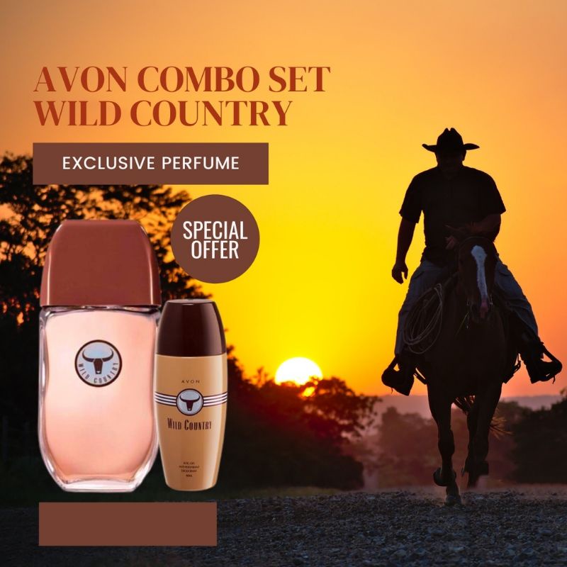 Avon Wild Country Eau de Cologne Sprays 100ml + Roll-On Anti-Perspirant ...
