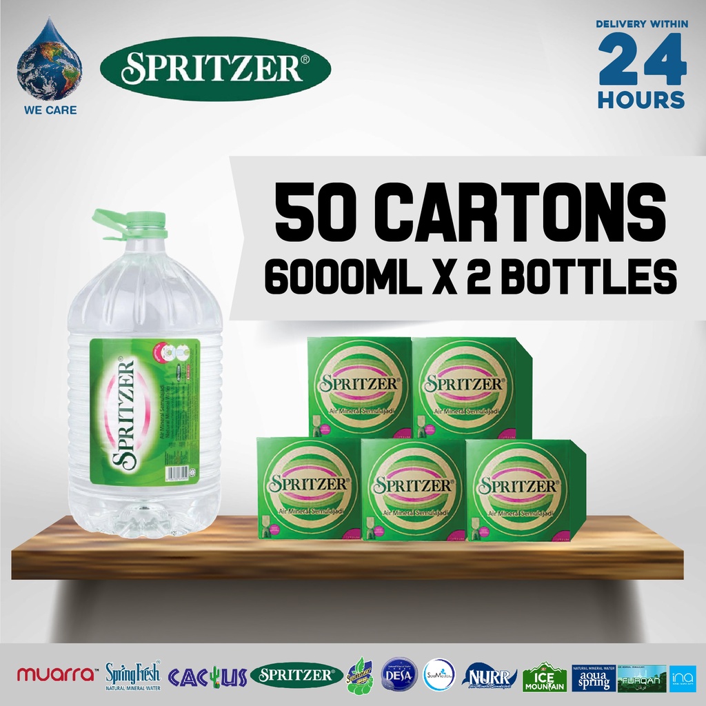SPRITZER Mineral Water (6000ml x 2 Bottles x 50 Cartons) | Shopee Malaysia