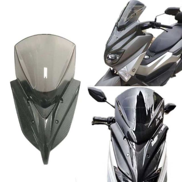 YAMAHA NMAX155 v1 WINDSHIELD CARBON COVER + VISOR , CARBONTECH QUALITY ...