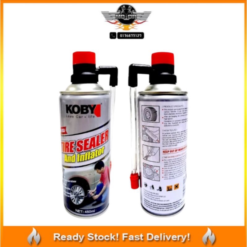 UNIVERSAL KOBY TYRE SEALER AND INFLATOR 450ML | Shopee Malaysia