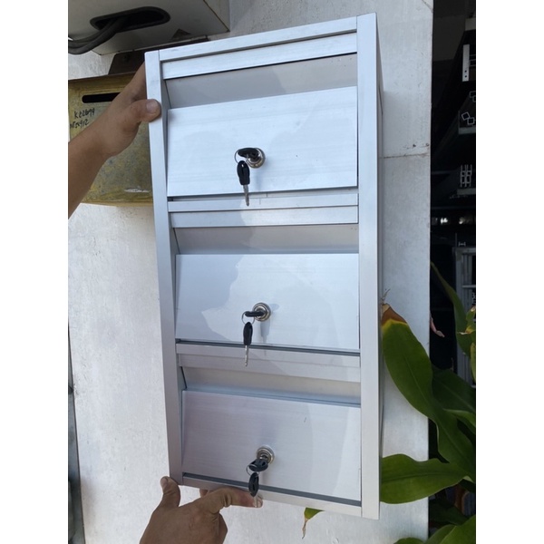 PRE-ORDER Full Aluminium Letter Box (3 Layer) | Shopee Malaysia