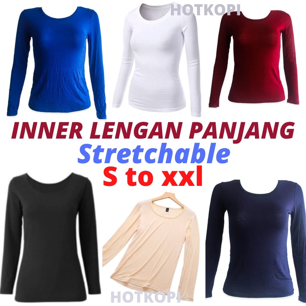 🔥 S - XXL🔥 Inner baju lengan panjang / iner baju / inner muslimah ...